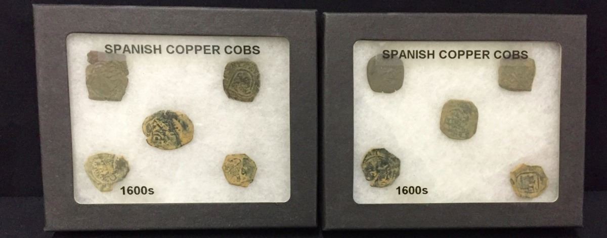 Circa 1600s Spanish Copper Coins