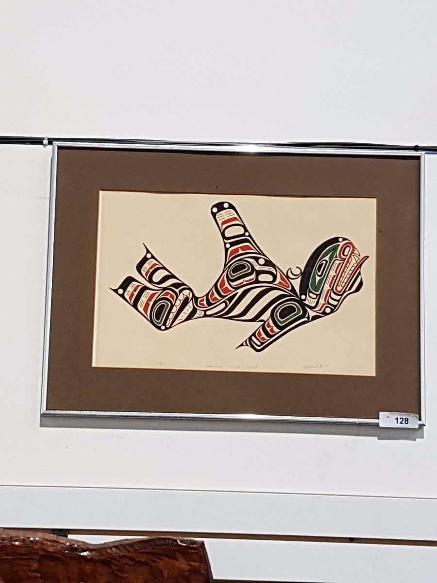 Signed Limited Edition Richard Hunt Print Titled Kwa-Gulth Killer Whale