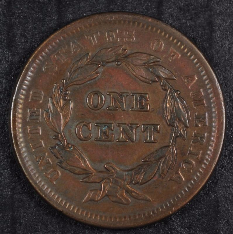 1840 LARGE CENT AU WITH RED, LARGE DATE
