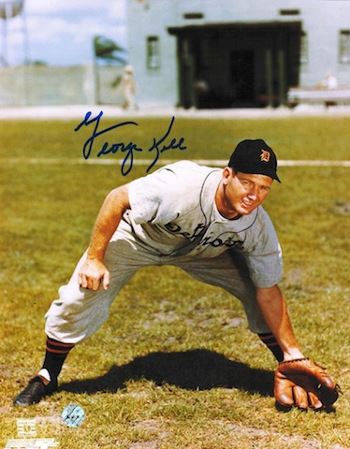 George Kell Signed Detroit Tigers Color 8X10 Photo (Deceased)