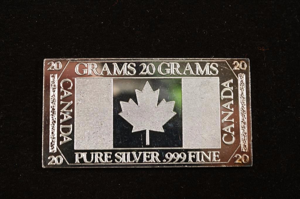 20 GRAM .999 SILVER INGOT "THE SILVER MINT"
