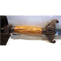 Old Chinese Sword with Bat Sculpture 42"