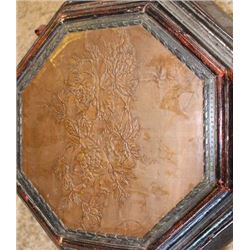 Antique c1930 Chinese Wood & Copper Rice-Grain Container