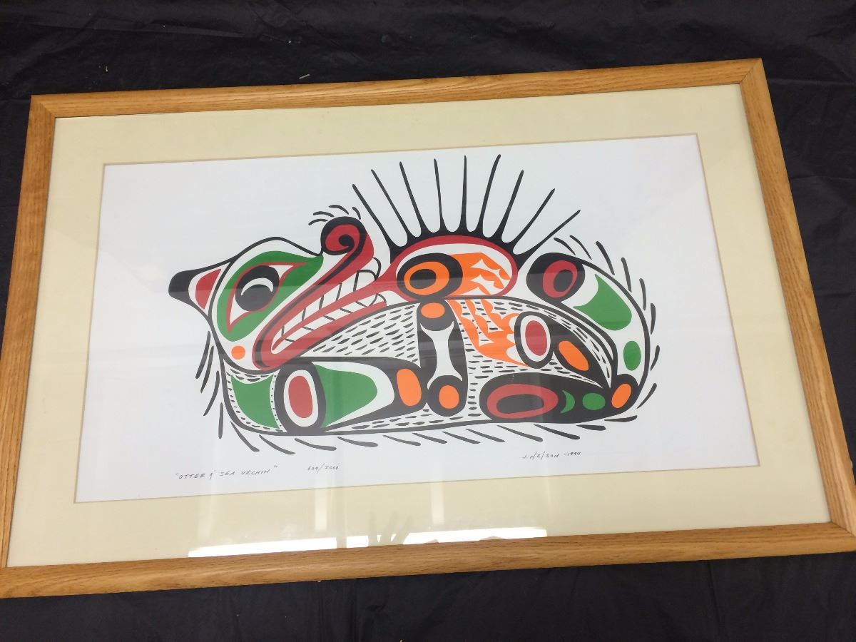 Limited edition Native Art Signed J Nelson with Frame