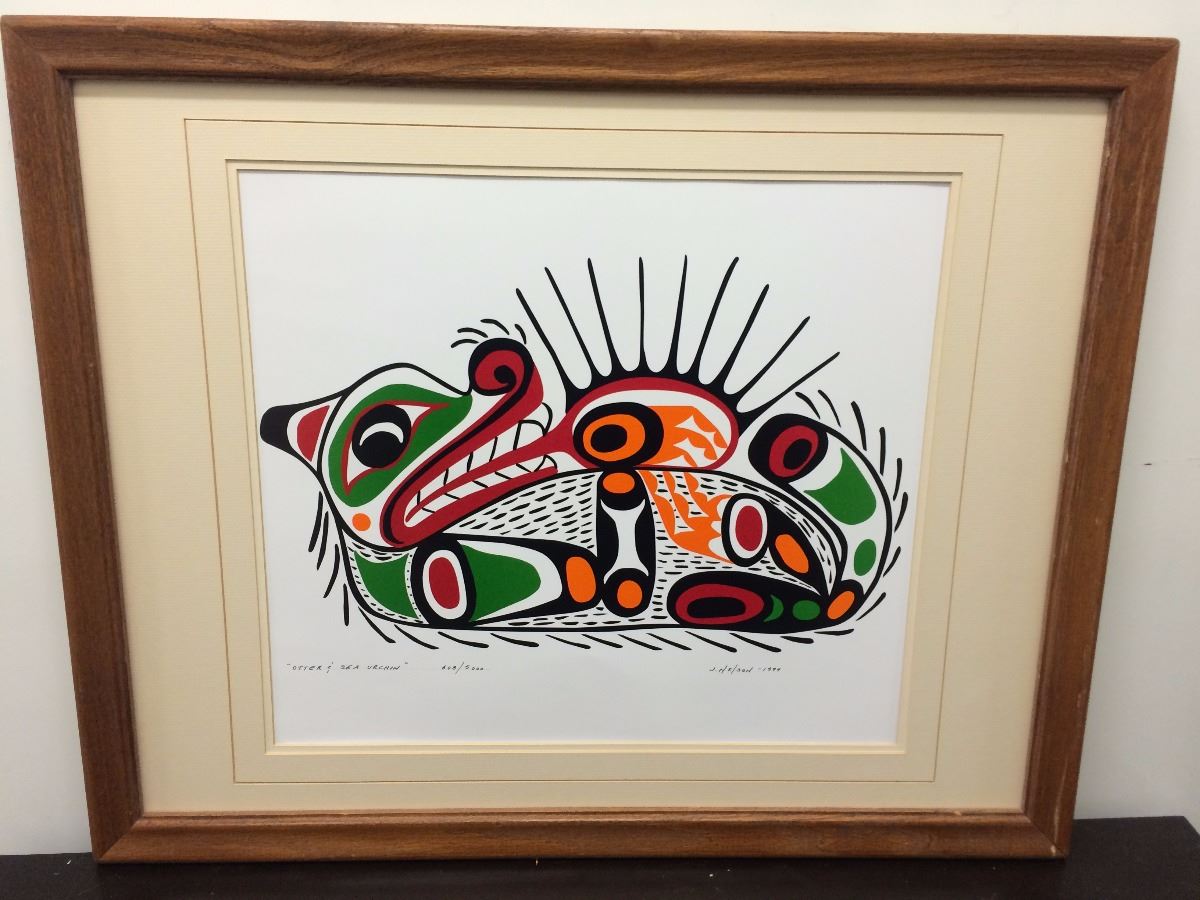 Limited edition Native Art Signed J Nelson with Frame