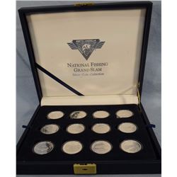 National Fishing Grand Slam silver coin collection, 12 pc. Set