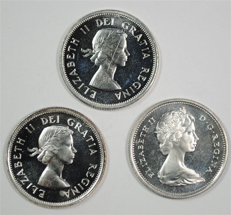 SUPERB GEM BU CANADA SILVER QUARTERS: 4-1962, 2-1964 & 30-1965 ( 36 ) COINS