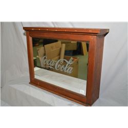 Vintage Coca-Cola shadow box framed mirrored retail display sign