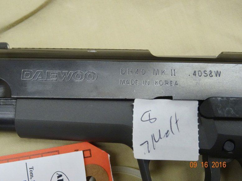 Daewoo #DH40 MKI 40 S&W Pistol w/Case S# DA001890