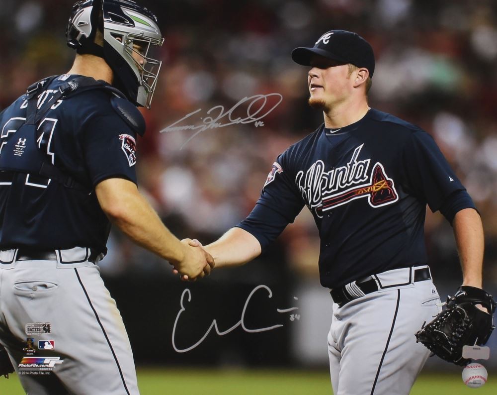 Evan Gattis & Craig Kimbrel Signed Braves 16x20 Photo (Radtke COA)