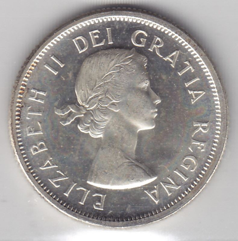 1957 Canada ICCS Graded Silver 25-Cent Quarter Coin - MS-65, Cameo