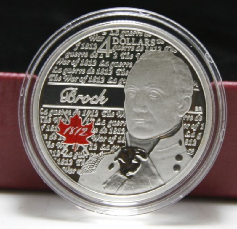2012 Canada $4 Fine Silver Coin - Heroes of 1812 - Sir Isaac Brock