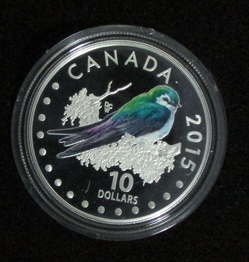 2015 Canadian $10 Fine Silver Coin Colourful Songbirds Of Canada ...