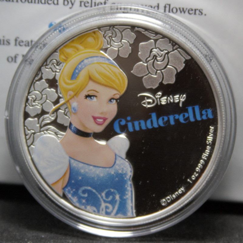 2015 New Zealand $2 Niue Fine Silver 1 Oz. Disney Princess Coin ...