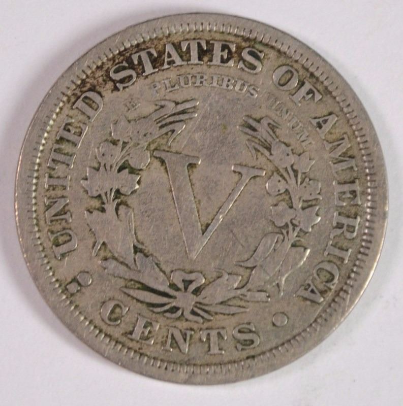 1912-S LIBERTY HEAD "V" NICKEL FINE