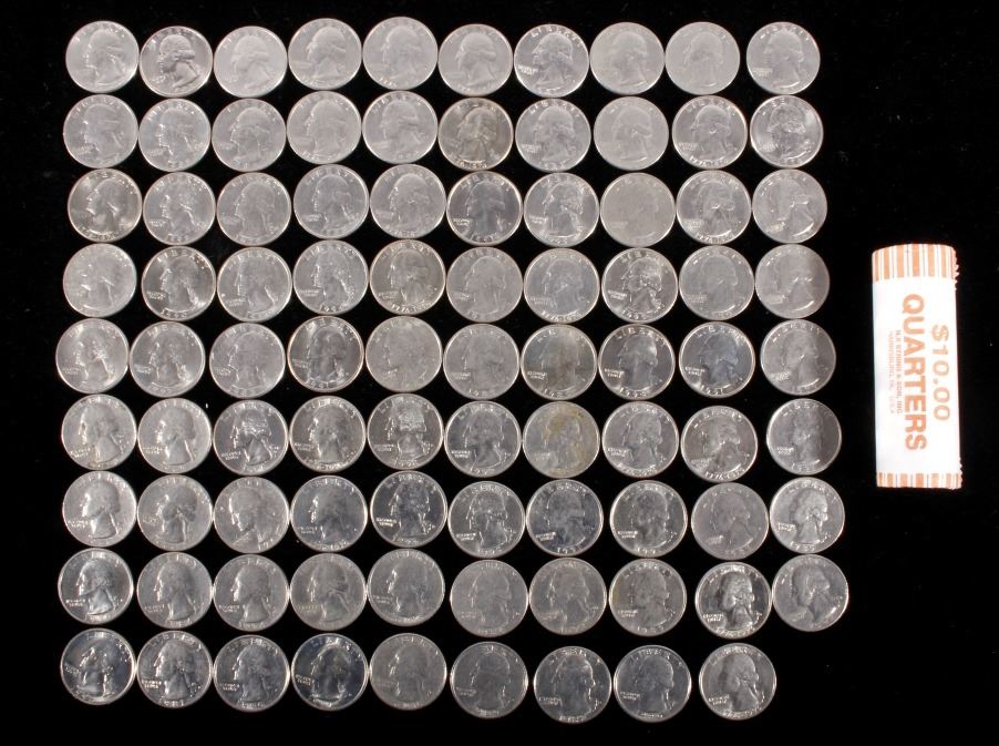 Collection of Washington Quarters 1965-2004 (129)