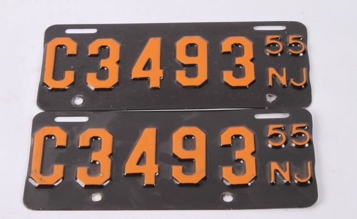 1955 New Jersey Motorcycle Plates