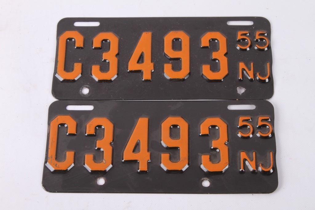 1955 New Jersey Motorcycle Plates