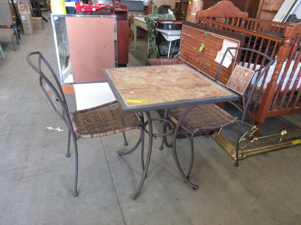 3 Piece tile top patio set