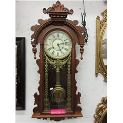 Gingerbread Pendulum Regulator Wall Clock