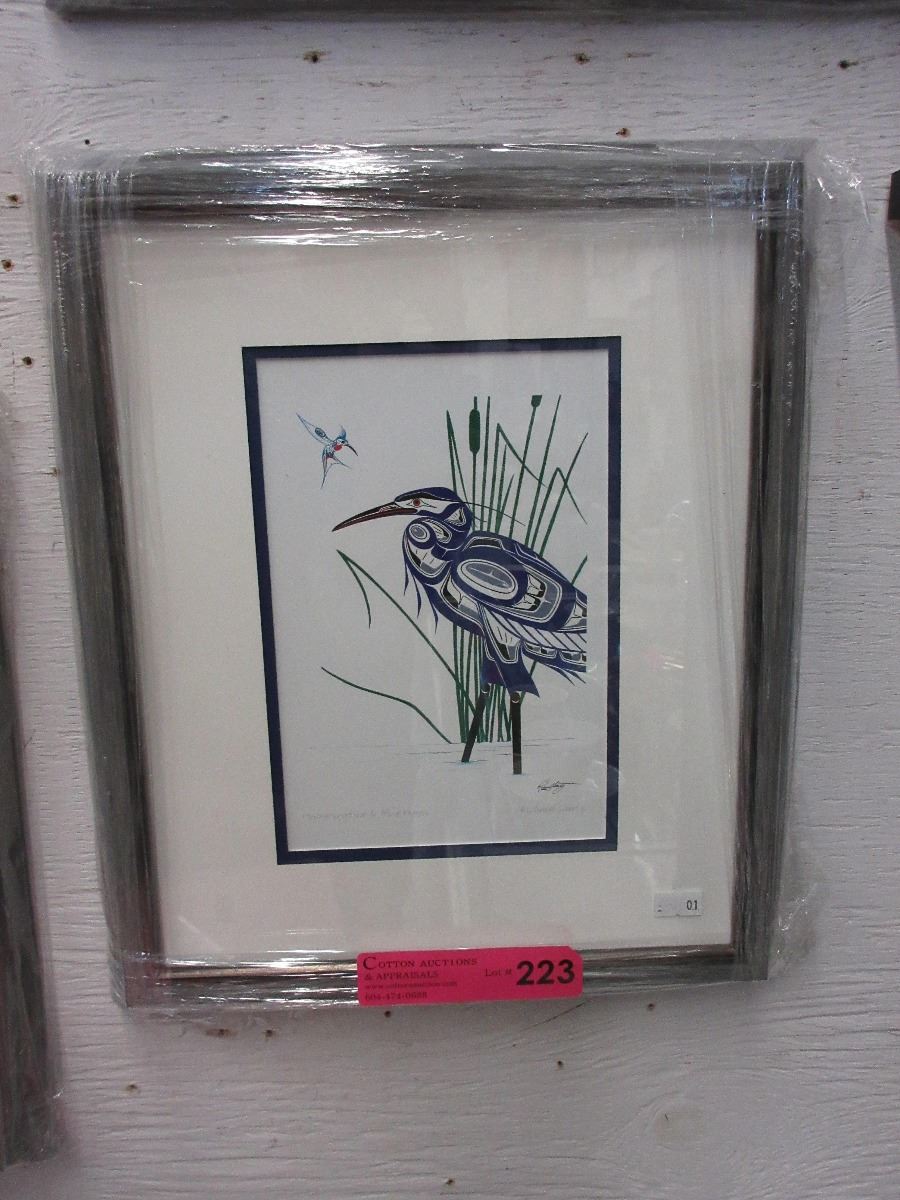 Richard Shorty framed print "Heron & Hummingbird"