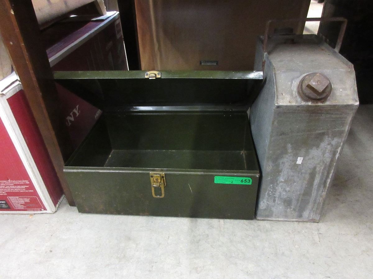Metal chest & jerry can