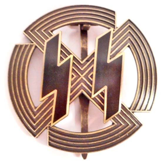 GERMAN NAZI WAFFEN SS BRONZE SPORTS PROFICIENCY BADGE