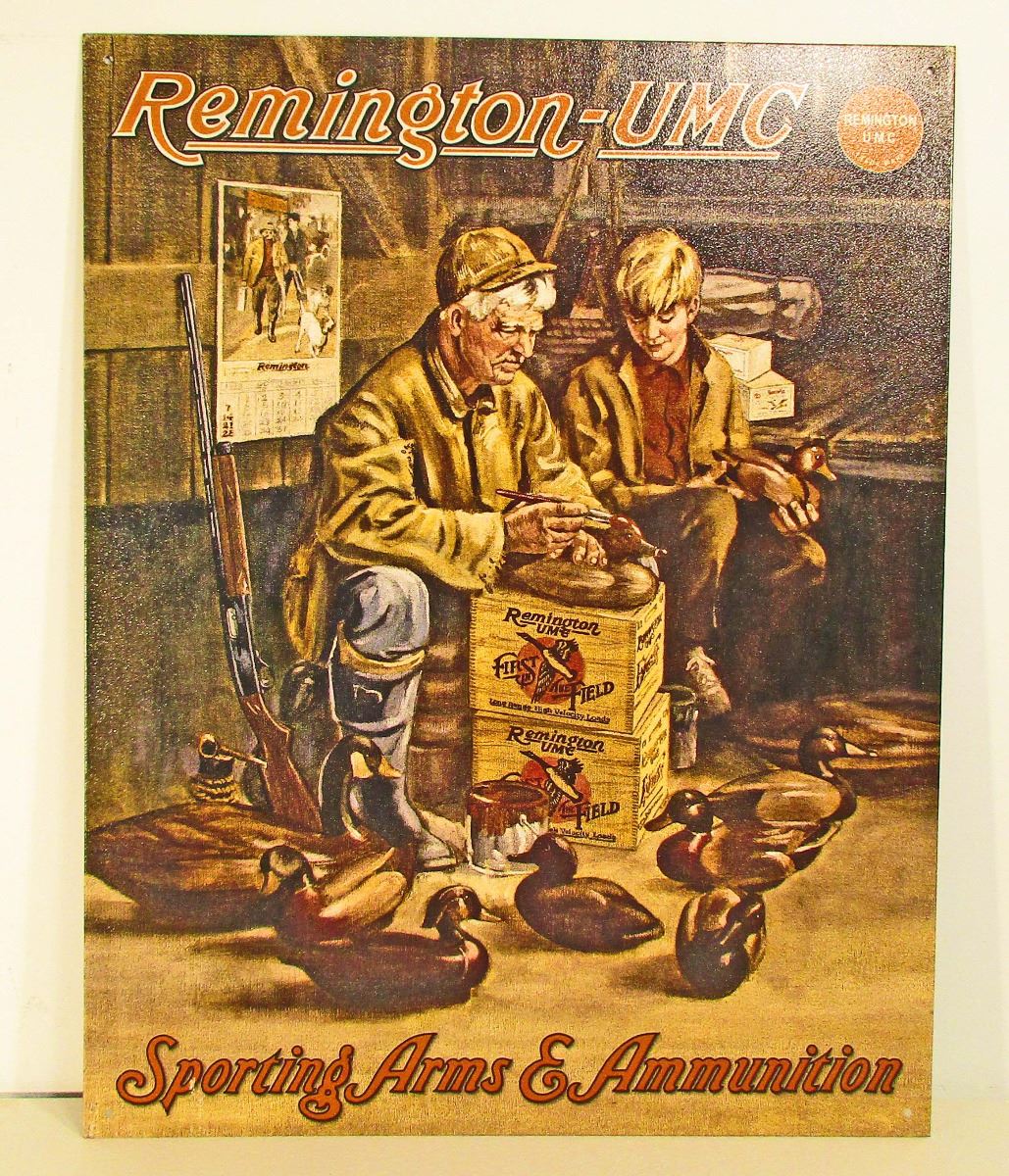 REMINGTON ARMS & AMMUNITION ADVERTISING METAL SIGN