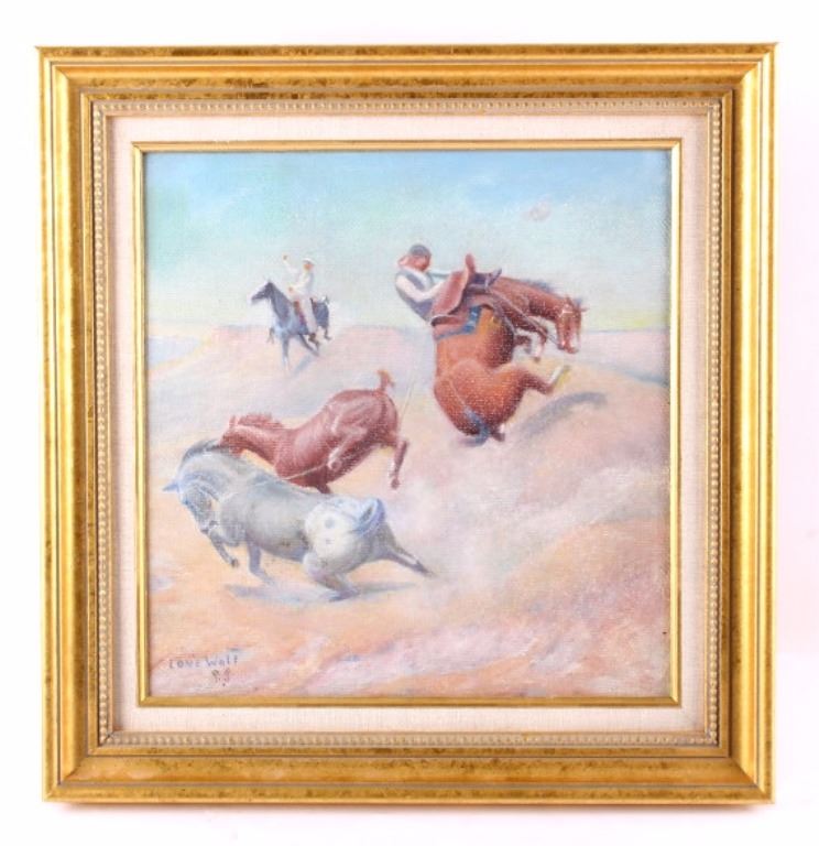 Oil Painting by Lone Wolf (Hart Merriam Schultz)