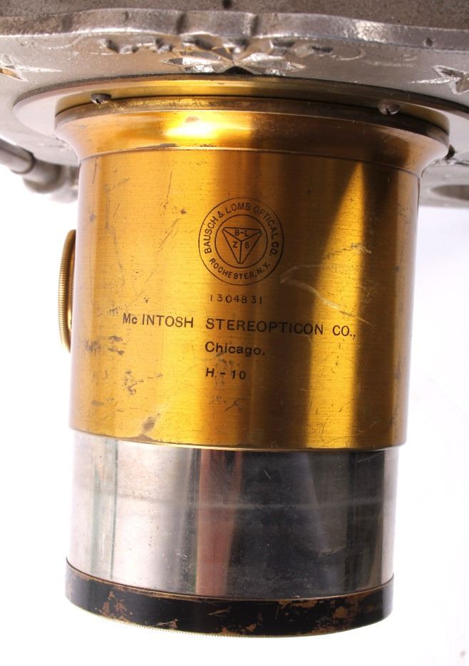 Antique Magic Lantern Stereopticon Viewer & Slides