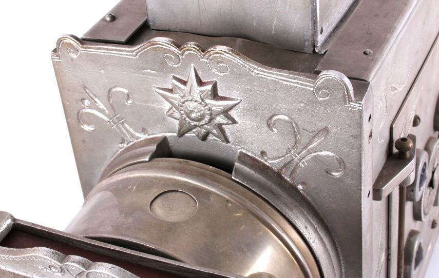 Antique Magic Lantern Stereopticon Viewer & Slides