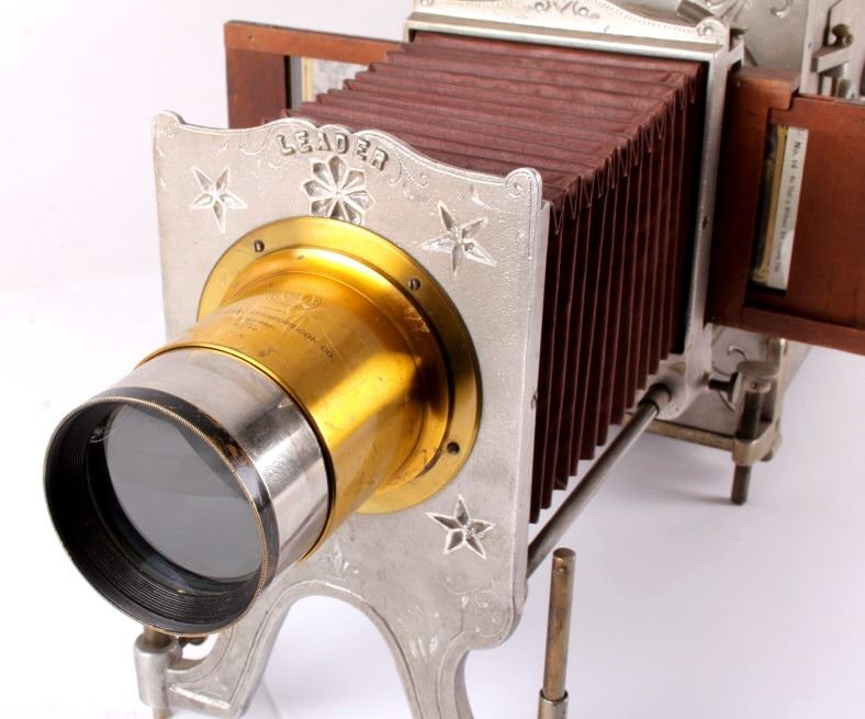 Antique Magic Lantern Stereopticon Viewer & Slides