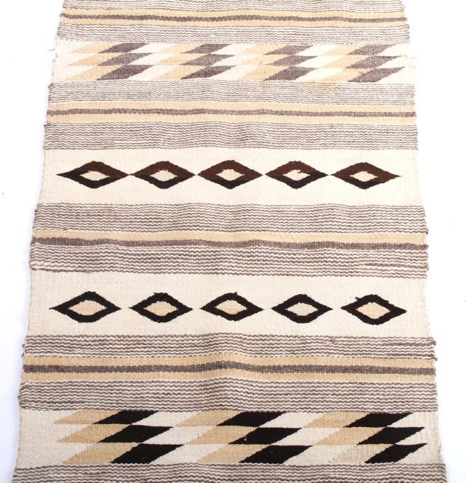 Navajo Wide Ruins Pattern Rug Circa 1900