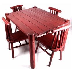 Mid Century Yellowstone Lodge Dining Room Set