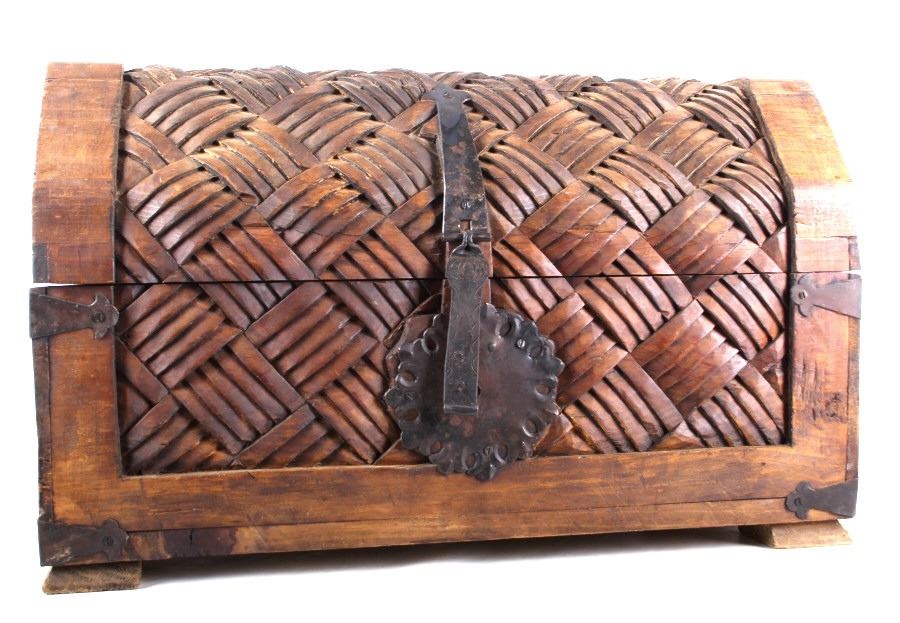 Rustic Hand Carved Custom Wood Chest