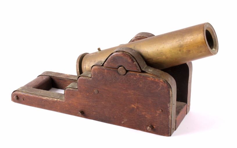 Antique Brass Signal Cannon
