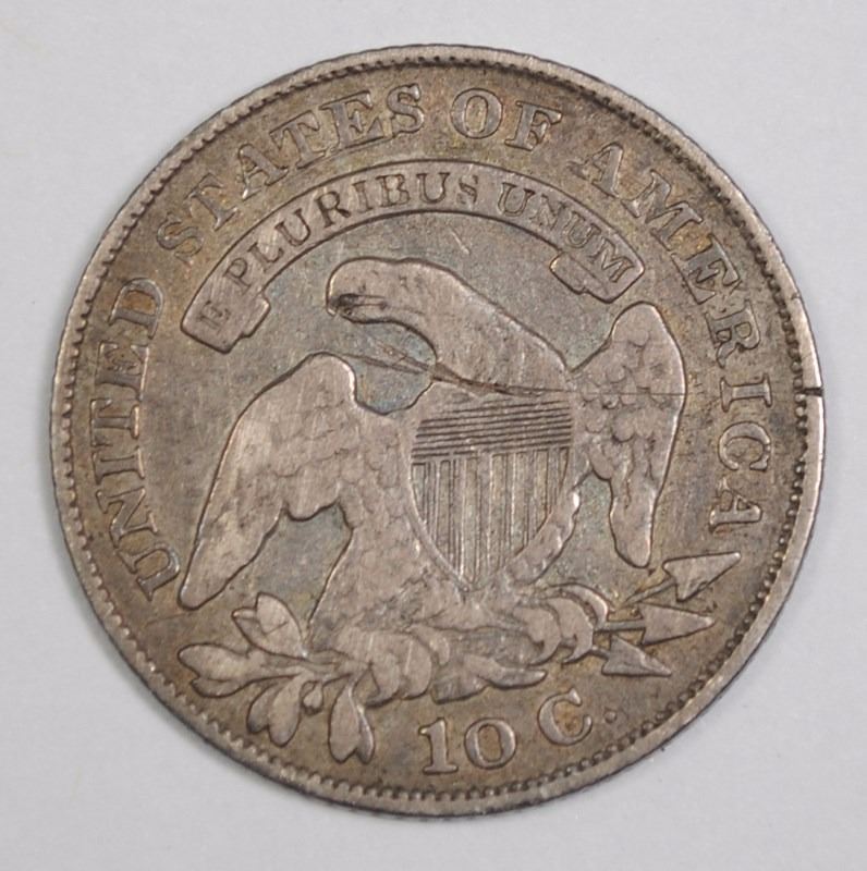 1829 BUST DIME, FINE MARK ON REVERSE