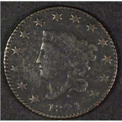 1821 LARGE CENT FINE SCARCE