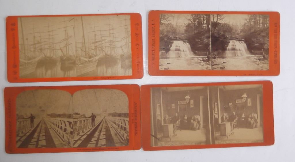 30 antique stereo optic viewer cards