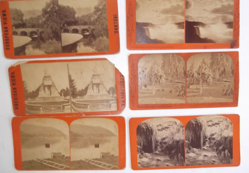 30 antique stereo optic viewer cards