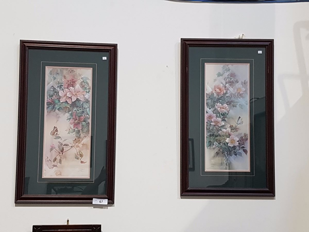 PAIR SIGNED LIMITED EDTION LENA LIU PRINTS