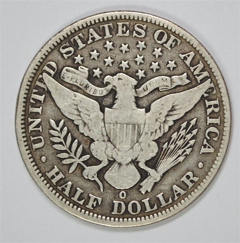 1896-O BARBER HALF DOLLAR, FINE