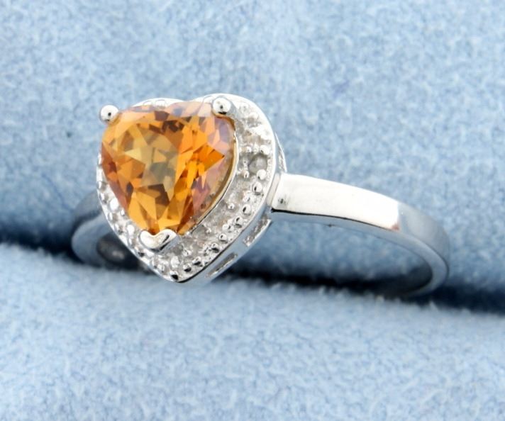 Azotic Topaz & Diamond Sterling silver ring