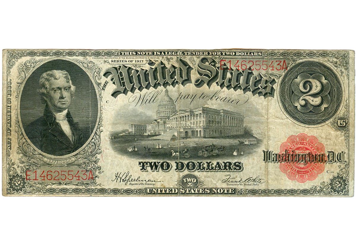 1917 2 Legal Tender Bank Note Currency 1917-2-legal-tender-bank-note-currency