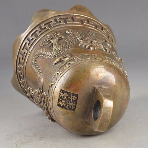 Antique Chinese Brass Dragon Bell