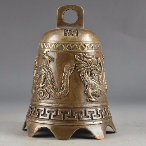 Antique Chinese Brass Dragon Bell