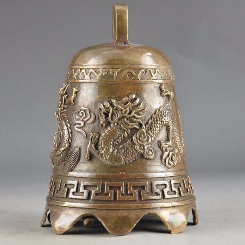 Antique Chinese Brass Dragon Bell