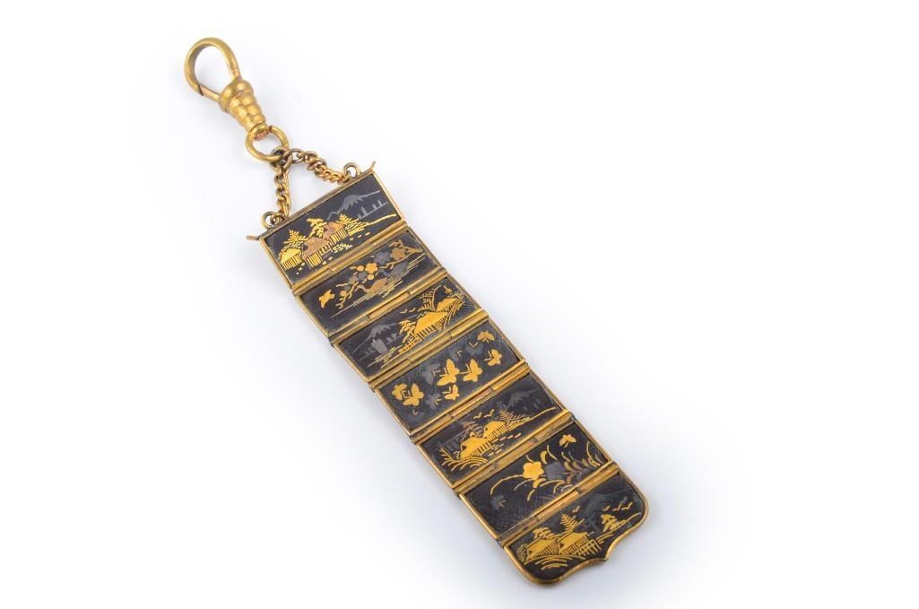 An Antique Japanese Shakudo Watch Fob, No Reserve