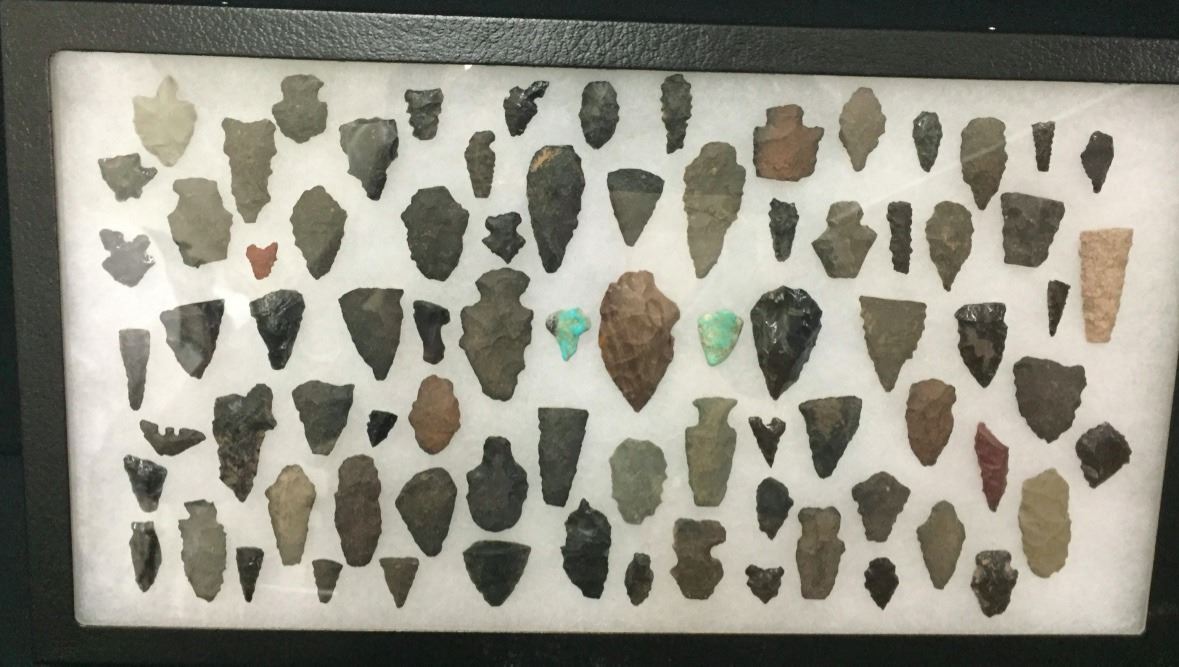 Prehistoric Arizona Arrowheads Display