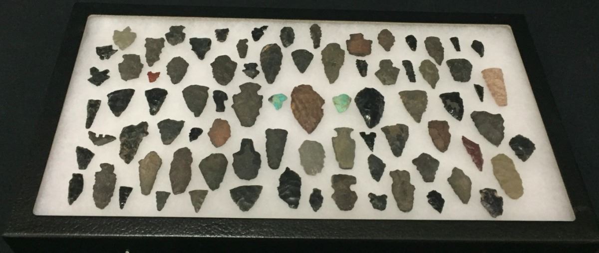 Prehistoric Arizona Arrowheads Display